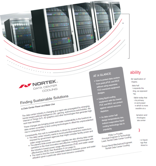 Finding Sustainable Solutions | Nortek Data Center Cooling Solutions